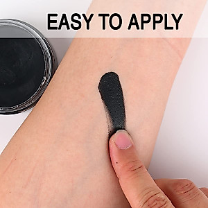 Professional Cream Face Paint Body Paint Oil Based Face painting Makeup for Kids and Adults Single Color Halloween SFX Christmas Party (Black50g+White50g)