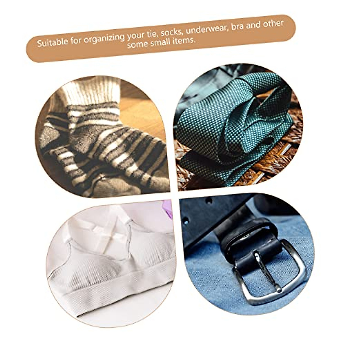 Cabilock 1pc Underwear Storage Box Belt Plastic Container Plastic Compartment Organizer Box Desk Drawer Containers with Lids Bra Compartment Organizer Closet Underwear Organizer Socks Case