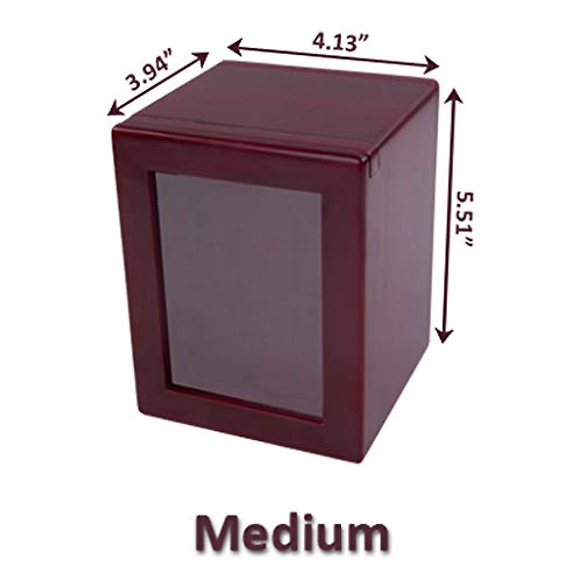 Pet Wood Urn, Pet Urn Peaceful Pet Memorial Keepsake Urn, Photo Box Pet Cremation Urn, Dog Urn, Cat Urn, Small Animal Urn (Medium)