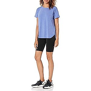 Amazon Essentials Women's Studio Relaxed-Fit Lightweight Crewneck T-Shirt (Available in Plus Size), Bright Blue Heather, XX-Large