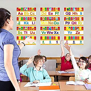 Alphabet Bulletin Board ABC Banner Number 0-9 Line Pre- k Alphabet for Wall Preschool Kindergarten Elementary Classroom Nursery Homeschool Decorations