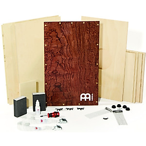 Meinl Deluxe Make Your Own Snare Cajon Kit with Tool Box - MADE IN EUROPE - Burl Wood Frontplate / Baltic Birch Body, Includes Easy to Follow Manual, 2-YEAR WARRANTY (DMYO-CAJ-BU)