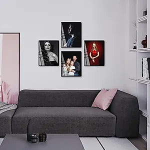 Bluesun 11x14 Picture Frame Black, Real Glass Frame, can be Horizontal and Vertical, Matted for Wall and Tabletop Decor
