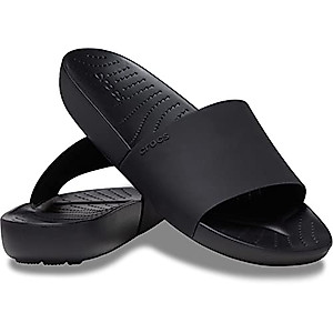 Crocs Women's Splash Slides Sandal, Black, 7