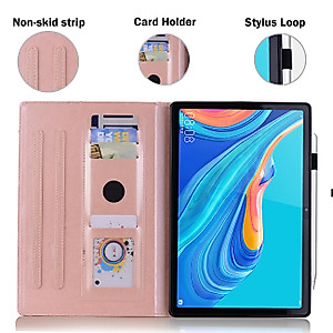 Kitzomi for Lenovo Tab P11 Pro 2nd Gen Case 2022 (TB-132FU/138FC) with PU Leather Folio and Kickstand+Card Holder, Auto Sleep/Wake with Cover for Lenovo Tab P11 Pro 11.2 Inch (2nd Gen),Rose Gold