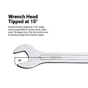 Capri Tools Super-Thin Open End Wrench Set, Metric, 6 to 19 mm, 7-Piece (11850-7MRK)