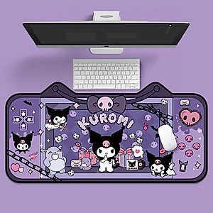 Kawaii Desk Pad Anime Mouse Pad XLarge Size, Kawaii Desk Cccessories Gaming Mousepad Kawaii Room Decor for Girls
