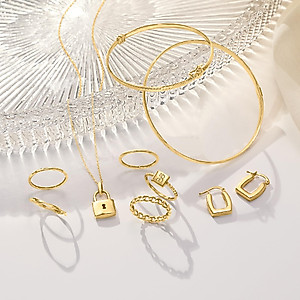 RS Pure by Ross-Simons Italian 14kt Yellow Gold Curb-Link Ring. Size 9