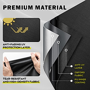 Starcrew Bar Height Patio Set Cover, Outdoor Bistro Set Cover, Protective Cover for Patio Swivel Bar Set/Outdoor High Stool Bistro Set/Outdoor Bar Table and Chairs Set/High Top Patio Set of 3 Pieces