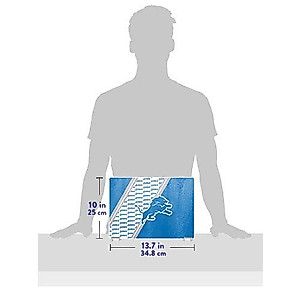 Duck House unisex-adult NFL Detroit Lions Tempered Glass Cutting Board with Display Stand white 10" X 14"