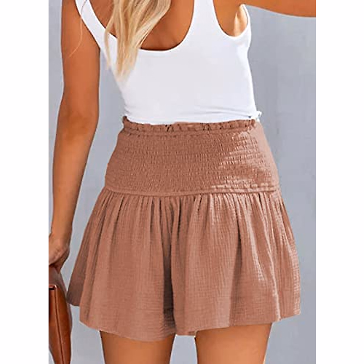 Dokotoo Shorts Women Cute Beach Outfits Shorts High Elastic Plus Size 2023 Summer Clothes Shorts Vacation Outfits Pants Pink Small