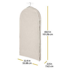 Whitmor Zippered Garment Bag Natural Linen
