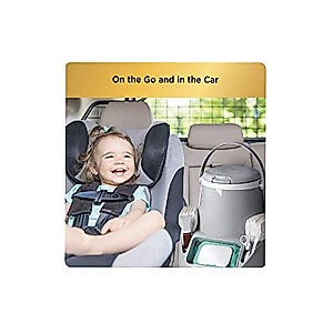 Playtex Diaper Genie Quick Caddy, Mini Portable Diaper Pail with Improved Lid Closure, Includes 270 Count Refill Cartridge(Pack of 1)