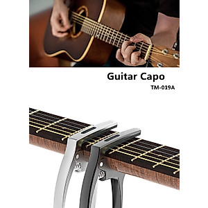Guitar Capo,TANMUS 3in1 Zinc Metal Capo for Acoustic and Electric Guitars (with Pick Holder and 4Picks),Ukulele,Mandolin,Banjo,Guitar Accessories