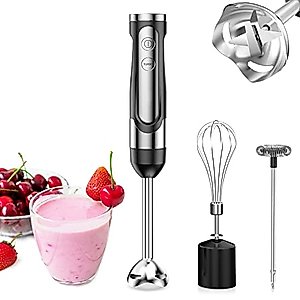 Immersion Blender LINKChef Hand Blender with Whisk 3 in 1 800W ,Variable Speed Controler,304 Stainless Steel Ice Crush Blade with Whisk, Milk Frother