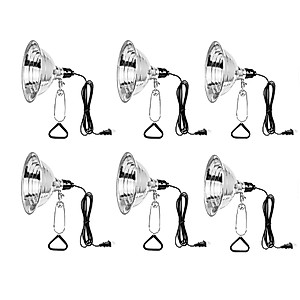 Simple Deluxe GP-093 6-Pack Clamp Lamp Light with 8.5 Inch Aluminum Reflector up to 150 Watt E26 (no Bulb Included), 6 Feet Cord