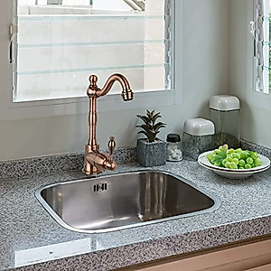 Antique Copper One-Handle Widespread Kitchen Bar Faucet - Akicon - Antique Copper