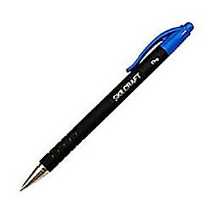Skilcraft 7520-01-352-7310 Rubberized Retractable Fine Ball Point Pen (Pack of 12), Blue Ink