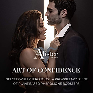 Alister For Men Cologne Plant-Based Pheroboost Infused Fragrance with Clary Sage, Lavendar Blossoms + Cedarwood - Vegan, Cruelty-Free, Sulfate-Free, Paraben-Free - 4 oz