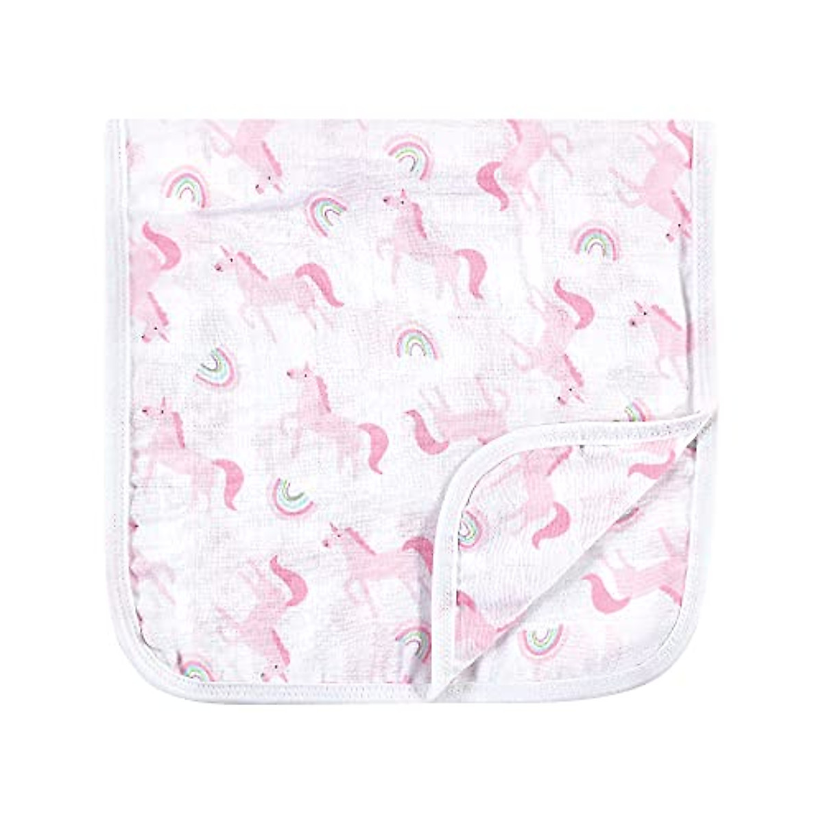 Luvable Friends Unisex Baby Muslin Burp Cloth 7pk, Rainbow, One Size