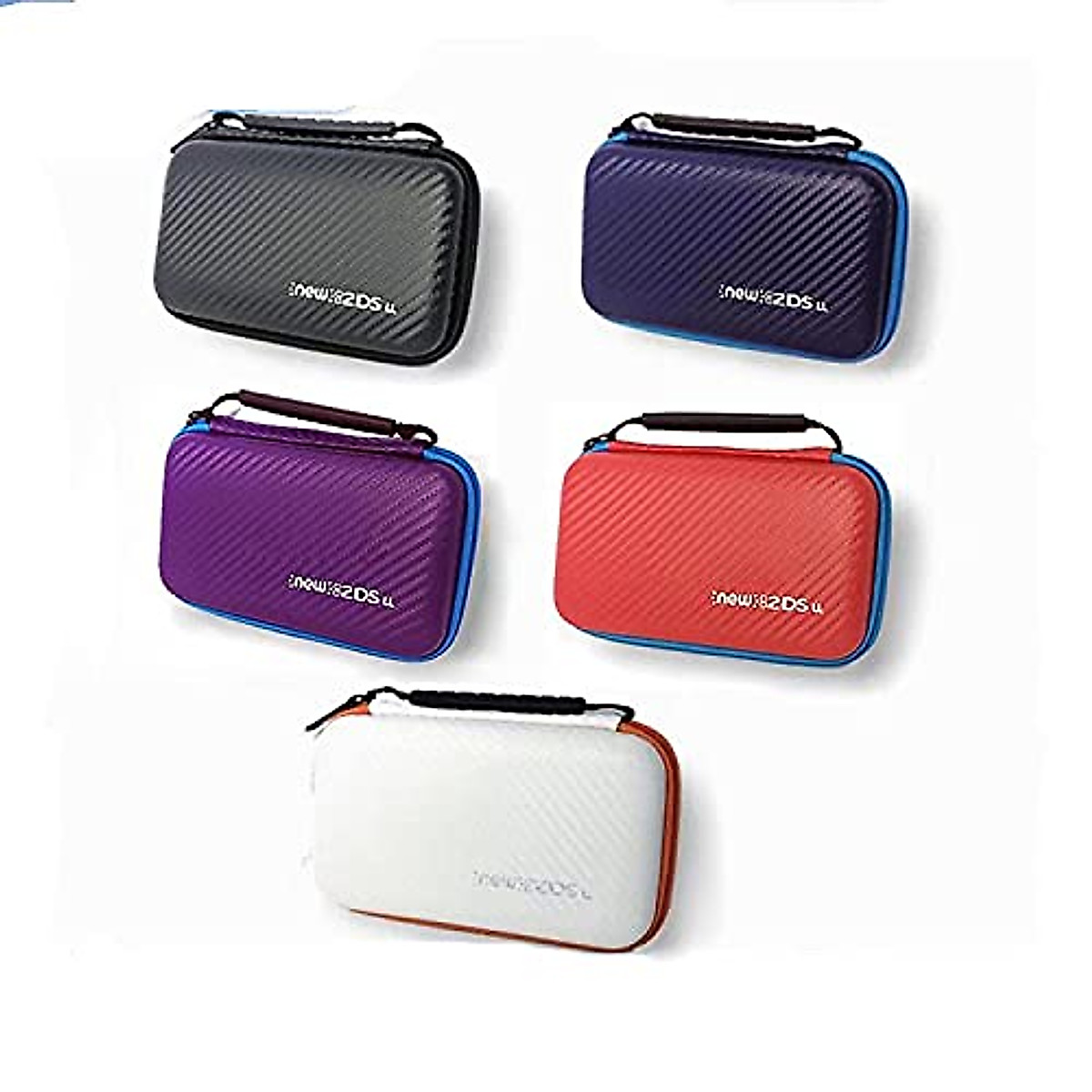 Melocyphia Hard EVA Storage Case Travel Pouch Bag for New 2DS XL LL Console Game Hard Storage Case (Red)