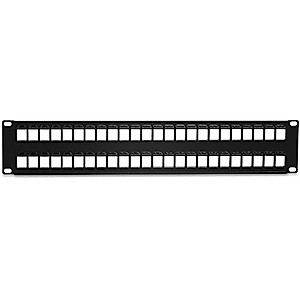 TRENDnet 48-Port Blank Keystone 2U HD Patch Panel, TC-KP48, 2U 19” Metal Rackmount Housing, HD Keystone Network Patch Panel, Recommended w/TC-K25C6 & TC-K50C6 Cat6 Keystone Jacks (Sold Separately)