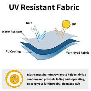 Easy-Going Waterproof Patio Sofa Cover UV Resistant 3 Seater Outdoor Sofa Cover Weatherproof Lawn Patio Furniture Cover with Tape Sealed Seam (79Wx37Dx35H inch, Black)