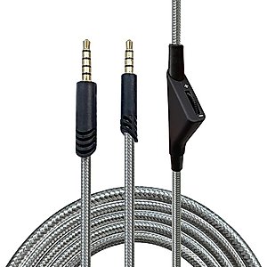Junsi Meijunter Replacement Cable with Volume Control Compatible with Astro A10 A40 A30 A50 Gaming Headset/PS4/Xbox One/Switch - Audio Cord Adapter