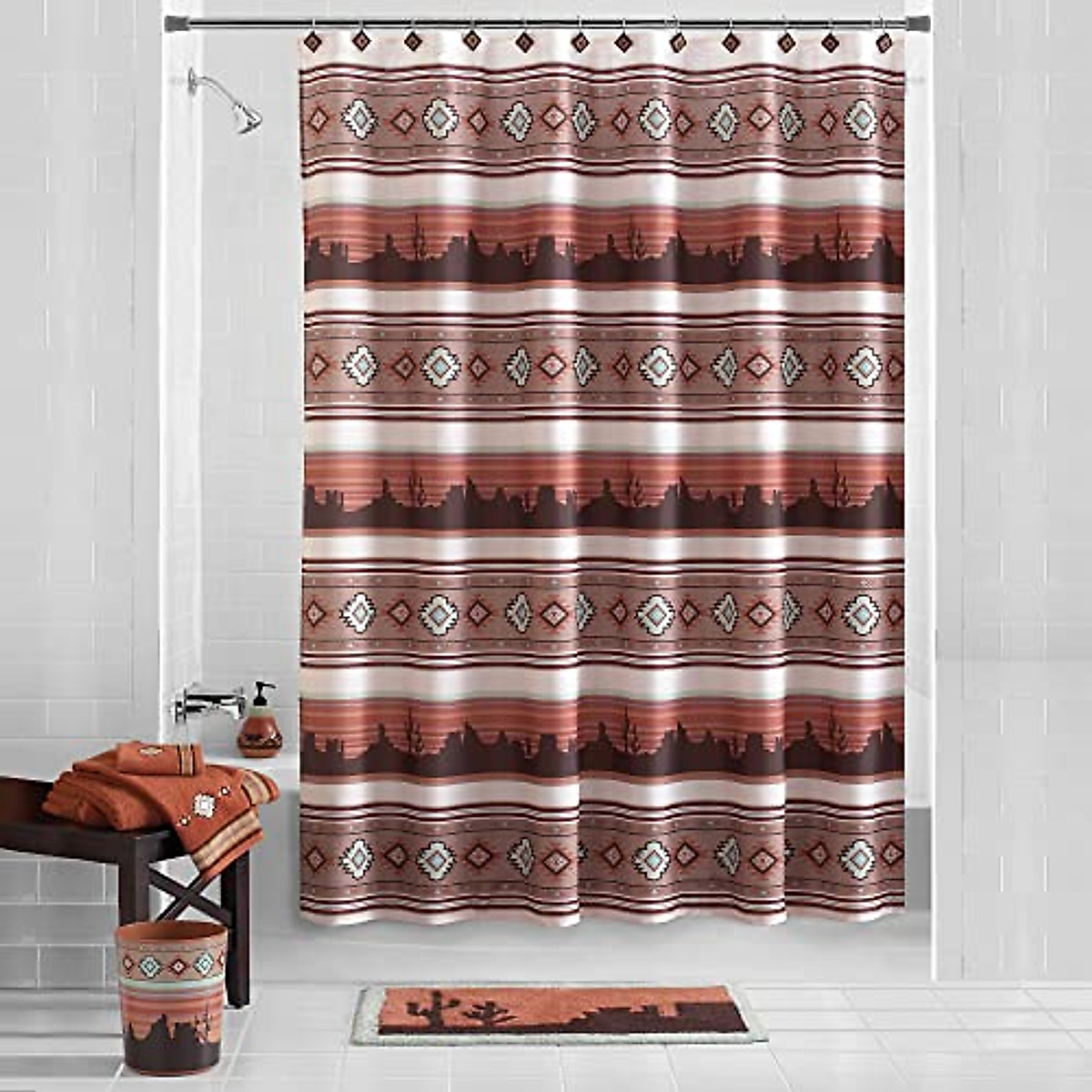 SKL Home Southwest Sunset Hand Towel, 15x26, Rust