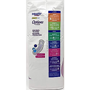 Equate Options Maximum Absorbency Long Length Incontinence Pads, 45 Count