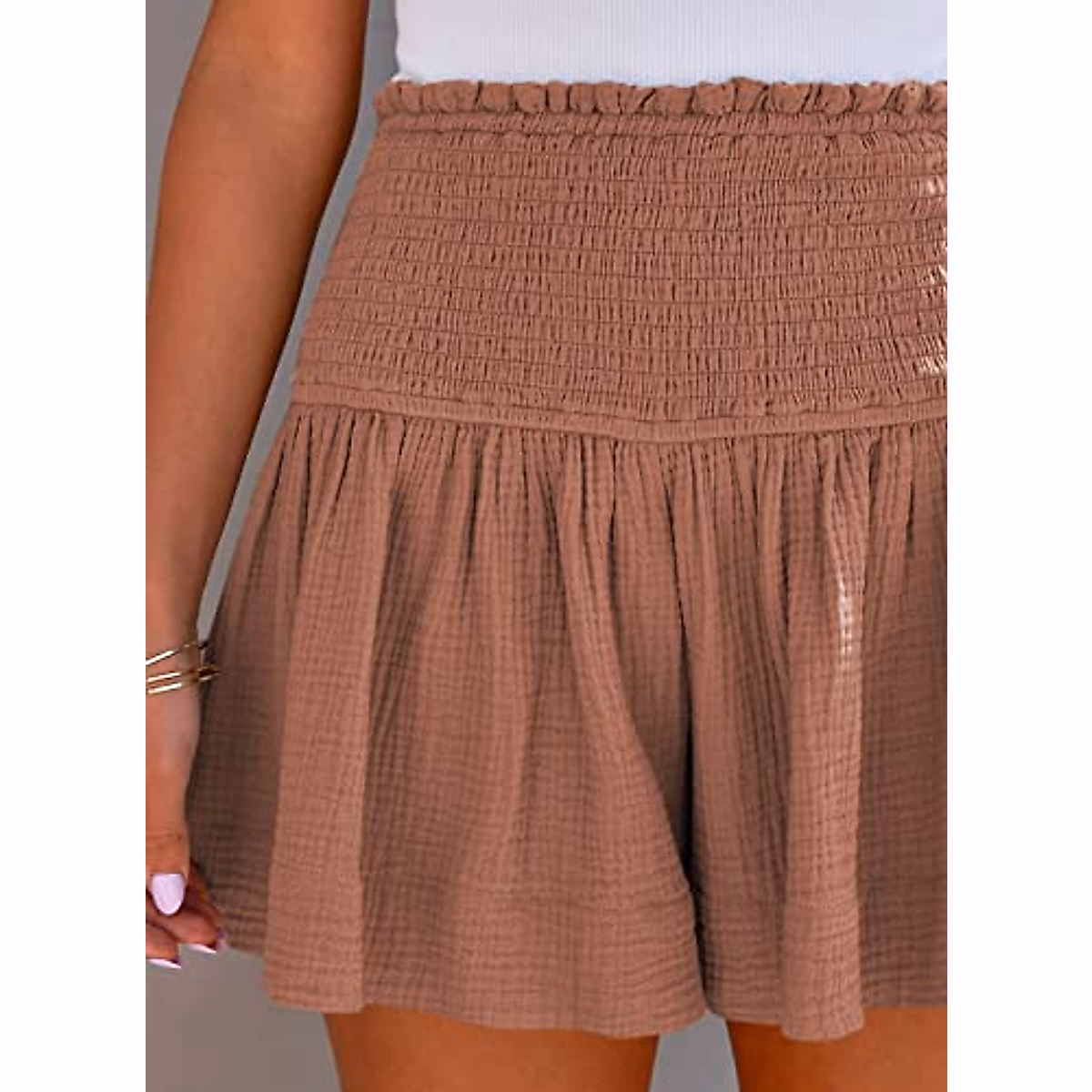 Dokotoo Shorts Women Cute Beach Outfits Shorts High Elastic Plus Size 2023 Summer Clothes Shorts Vacation Outfits Pants Pink Small