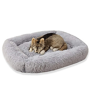 RayMinsin Dog Cat Bed Plush Square Pet Kennel for Small, Medium and Large Dogs Autumn and Winter Sleeping Kennel Cat Kennel Pet Supplies (Pink, XS)