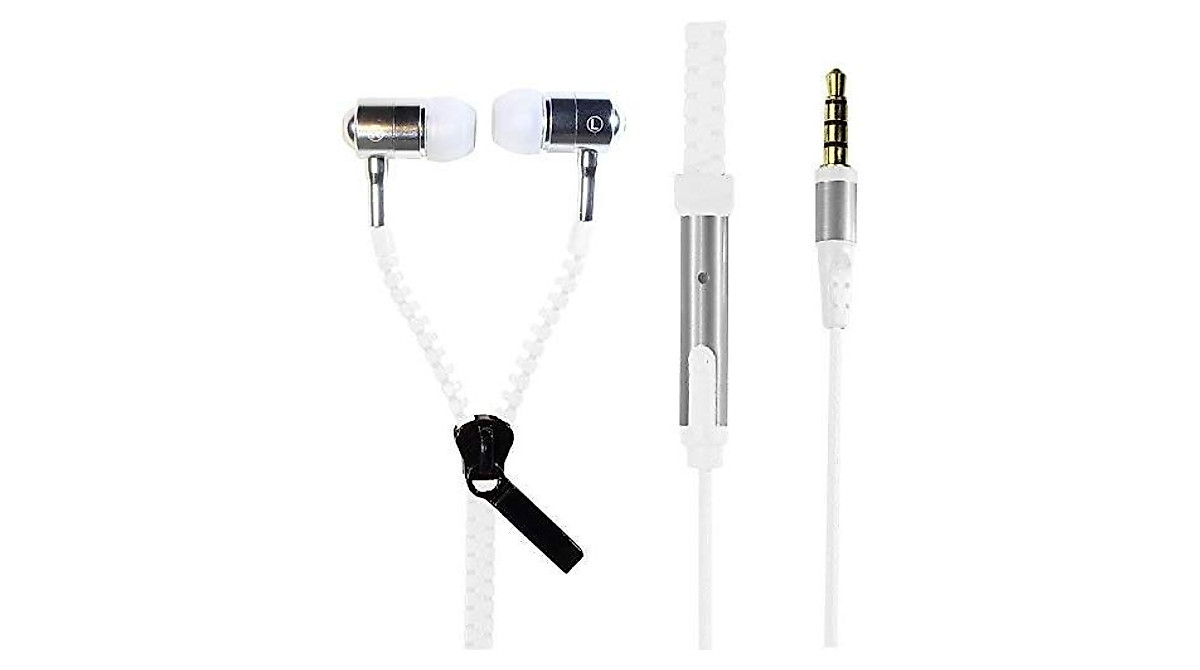 Luminous Zipper Earphones - Glow in the Dark Wired Earbuds