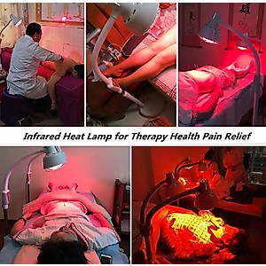 Qixivcom 2-Packs 275W Heat Lamp Bulb Infrared Heating Bulbs Dark Red Light Glass Heat Lamp E26 Waterproof Anti-Explosion Thickened Bulbs for Piglet Chicken Duck Birds Bathroom Light Therapy Use