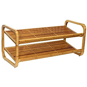 Oceanstar 2-Tier Bamboo Shoe Rack
