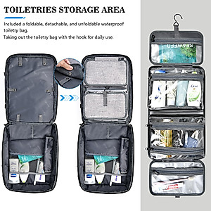 LOKASS 55L Travel Backpack All in One Carry on Backpack/Handbag/Shoulder bag, Flight Approved Travel Essentials Luggage Bag for Business Trip Travel, with Removable Toiletries Display Bag