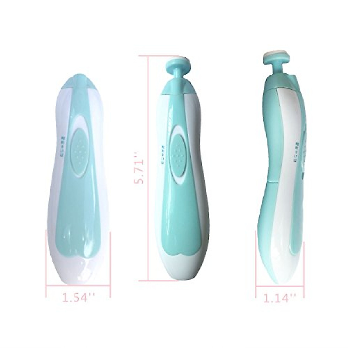 Baby Nail Trimmer Replacement Pads - Jaybva 6PCS Grinding Heads Polish Disc for Electric Nail File Clippers and Cutter Kit Blue Pads for Children Kids 6 Moths Up