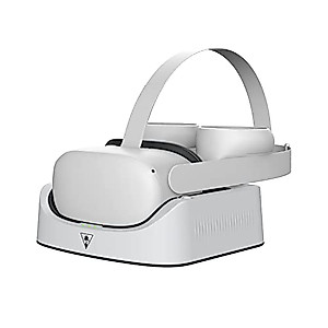 Turtle Beach Fuel Compact VR Charging Station for Meta Quest 2 Virtual Reality Headset & Touch Controllers â€“ 20+ Hour Rechargeable Battery Packs, USB-C Quick Charge, Compact Design - White