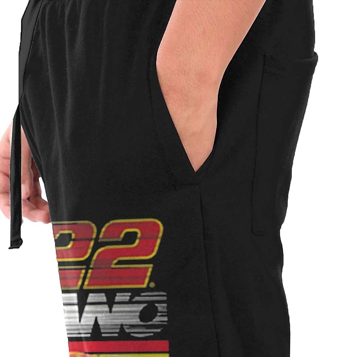 ASFRSH Joey Logano 22 Sweatpants Mens Fleece Casual Joggers Athletic Track Pants with Pockets Black