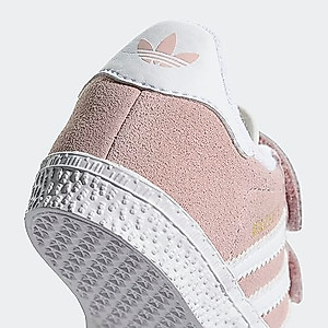 adidas Originals Unisex-Baby Gazelle Running Shoe, Icey Pink/White/White, 7Toddler