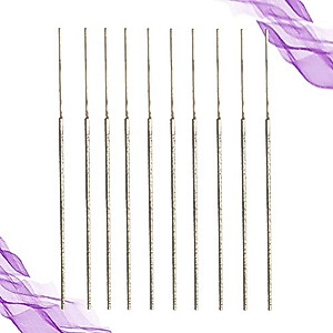 10Pcs 1mm Emery Jade Amber Cutting Hand- Made Jade Metal Wire Cutting Tool (Without Frame)