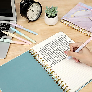 Ddaowanx Gel Pens, 5 Pcs 0.7mm Quick Dry Black Ink Pens Fine Point Smooth Writing Pens, Cute Office School Supplies Gifts for Women (5 Pcs Gradient-Black Ink)