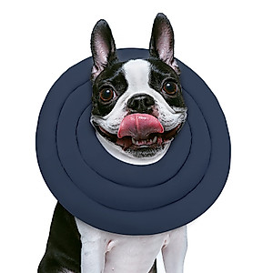 GoGoPaw Soft Dog Cones for Small Medium Dogs and Cats, Adjustable Dog Donut Collar Water Proof Dog Cone Alternative After Surgery, Pet Recovery Collar for Large Dogs to Stop Licking(Grey,3XL-5)