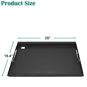 Full-Size Griddle Inserts for Weber Genesis 300 Gas Grill, Griddle for Weber Genesis 300 Series E-310 E-320 E-330 S-310 S-320 S-330 EP-310 EP-320 EP-330 CEP-310 CEP-330 Replace for Weber 7524 Grate*2