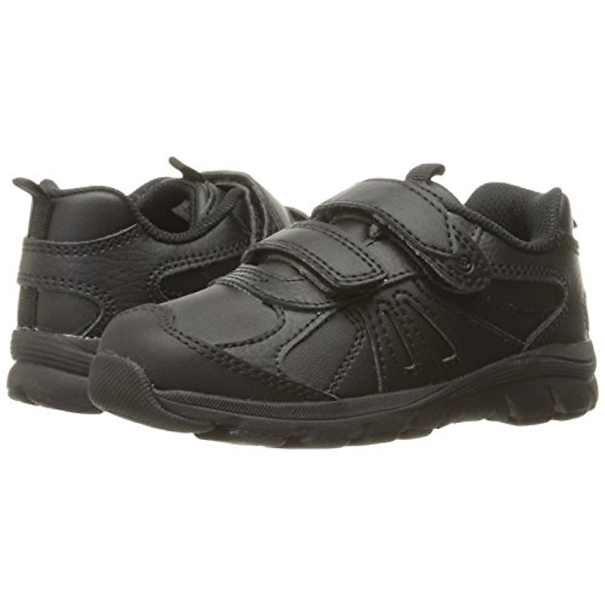 Stride Rite Baby-Boys Cooper 2.0 Hook & Loop Sneaker, Black, 8.5 X-Wide Toddler