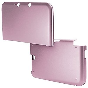 OSTENT Anti-shock Hard Metal Box Cover Case Shell for Nintendo 3DS XL LL (Pink)