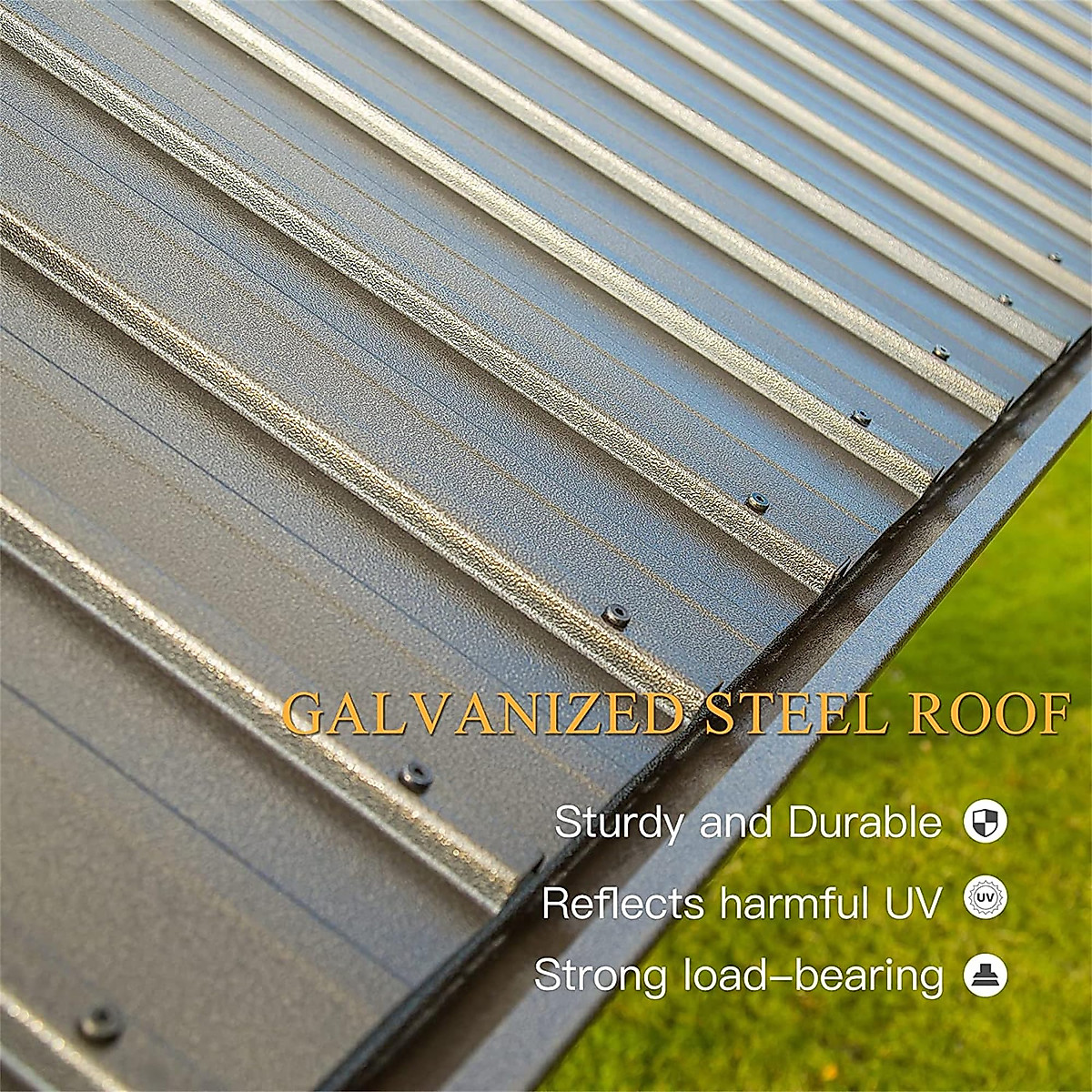 UBGO Outdoor Gazebos 10X12ft,Hardtop Gazebos with Curtains&Netting,Galvanized Steel Double Canopy,Gazebo Outdoor Aluminum Gazebos Grill for Patios Deck Backyard and Lawns