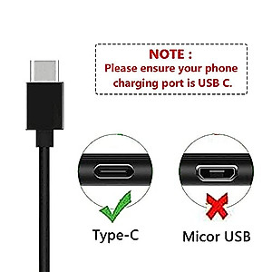 USB C Fast Wall Charger Charging Cable Cord Compatible for T-Mobile REVVL 6 PRO 5G/REVVL V+ 4 4+ 2 Plus 4 Plus/Revvlry+, TCL Stylus 5G 30 XE 4X 5G, Att Fusion Z, Motivate Samsung Galaxy A20 A8 Phone