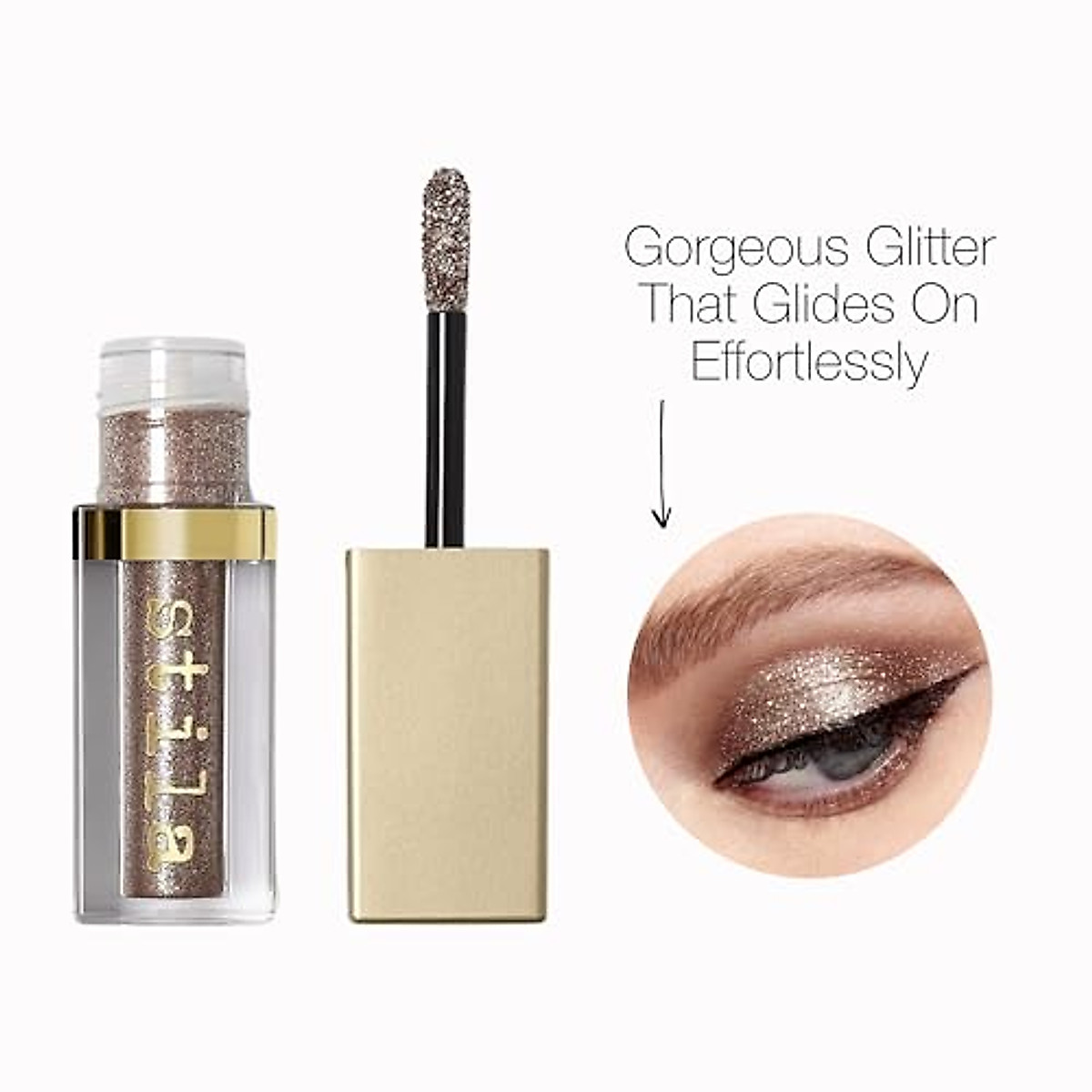 Stila Magnificent Metals Glitter & Glow Liquid Eye Shadow, Smoldering Satin