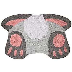 Gilbins Easter Bunny Tail Plush Cotton Rug Spring Rabbit Floor Mats Bath Rugs Non Slip Area Rug for Bedroom Living Room Home Decor 30" X 20"